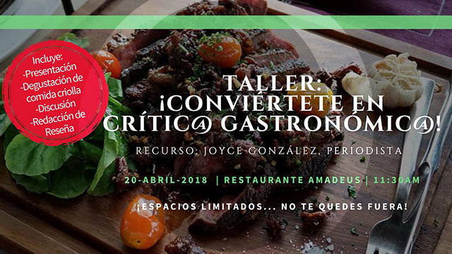 Taller Crític@ Gastronómic@ - Taller de Crítica Gastronómica con Menú ...