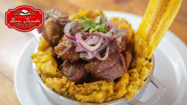 Hacienda Don Jando - Mofongo relleno (Camarones, Carne frita, Pechuga ...